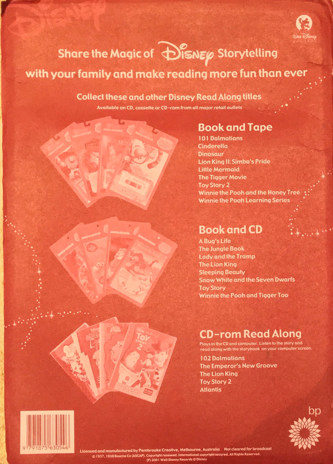 Disney Read Along Book and Cassette Tape the Little Mermaid Ariel and ...