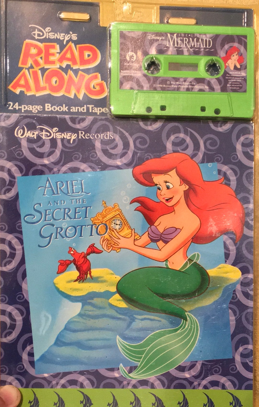 Disney Read Along Book and Cassette Tape the Little Mermaid Ariel and ...