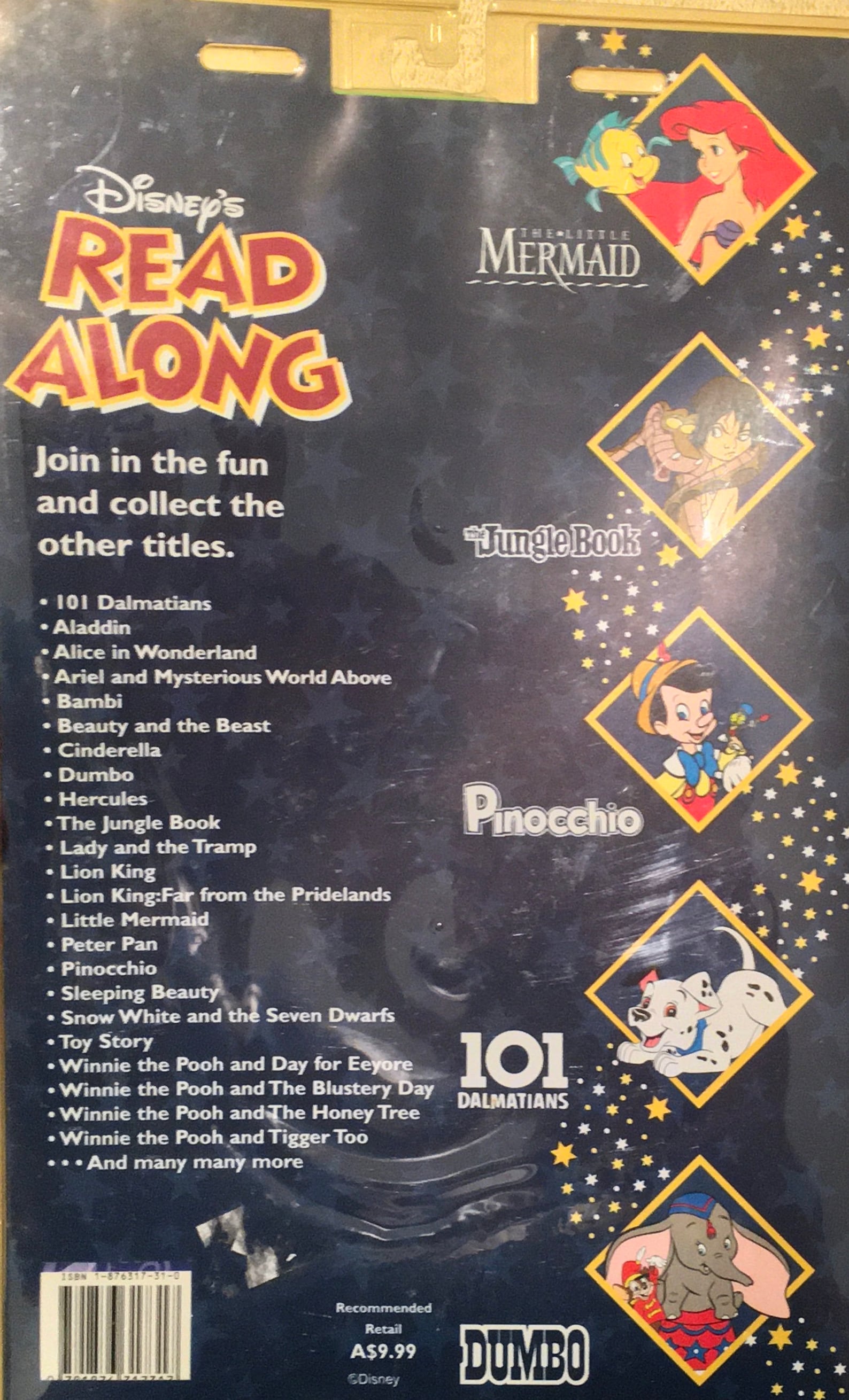 Disney Read Along Book and Cassette Tape the Little Mermaid Ariel and ...