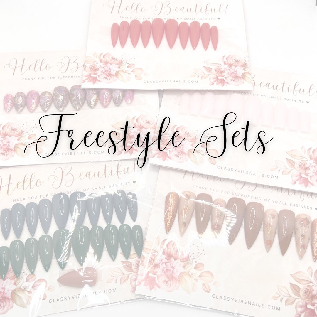 Freestyle Nail Sets, Mystery Nail Sets, Choose Your Theme, Press on ...