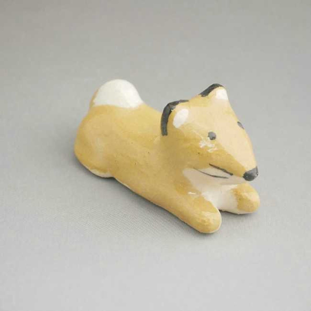 Chopstickrest Kitsune Fox raku rakunyu Kiln Made - Etsy