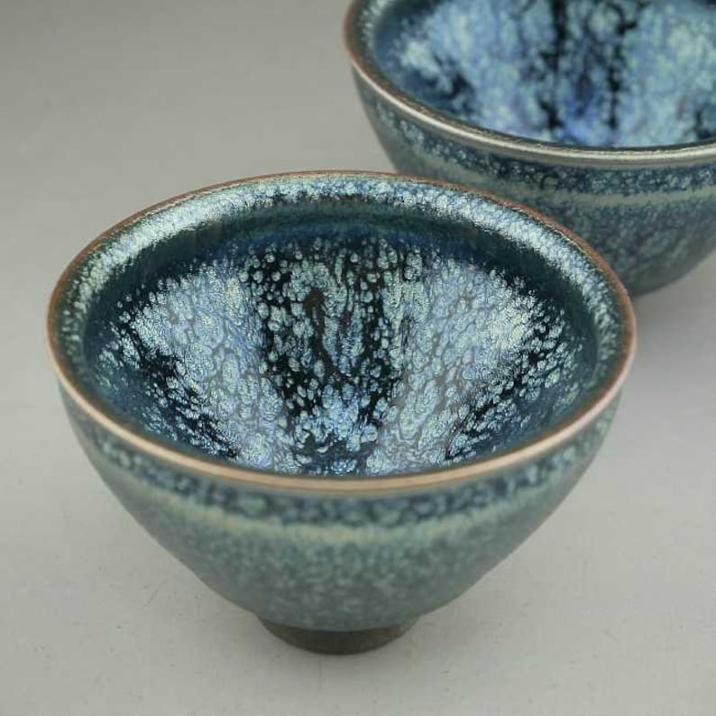 Youhen Tenmoku Sake Cup by Mr. Hashimoto Daisuke kyo Ware | Etsy