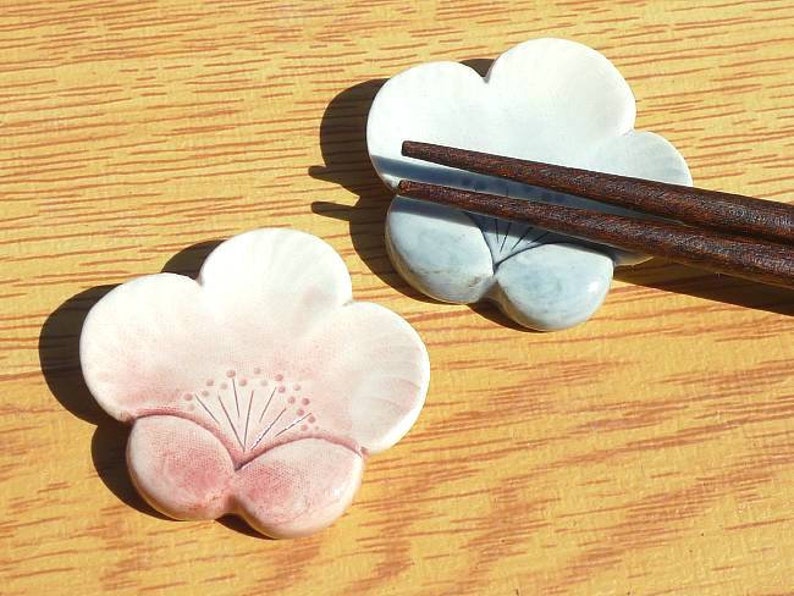 Ume No Kachopstick Rest Pair Set Bon Kiln Made in Japan Kyoto - Etsy