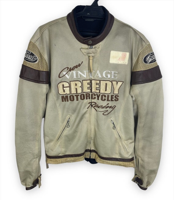 Rare Vintage Greedy Motorcycle Racing Jacket - Gem