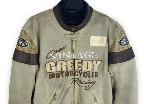 Rare Vintage Greedy Motorcycle Racing Jacket - Gem