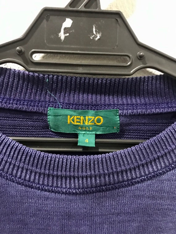 Rare Vintage Kenzo Golf Spellout Logo Sweatshirt - Gem