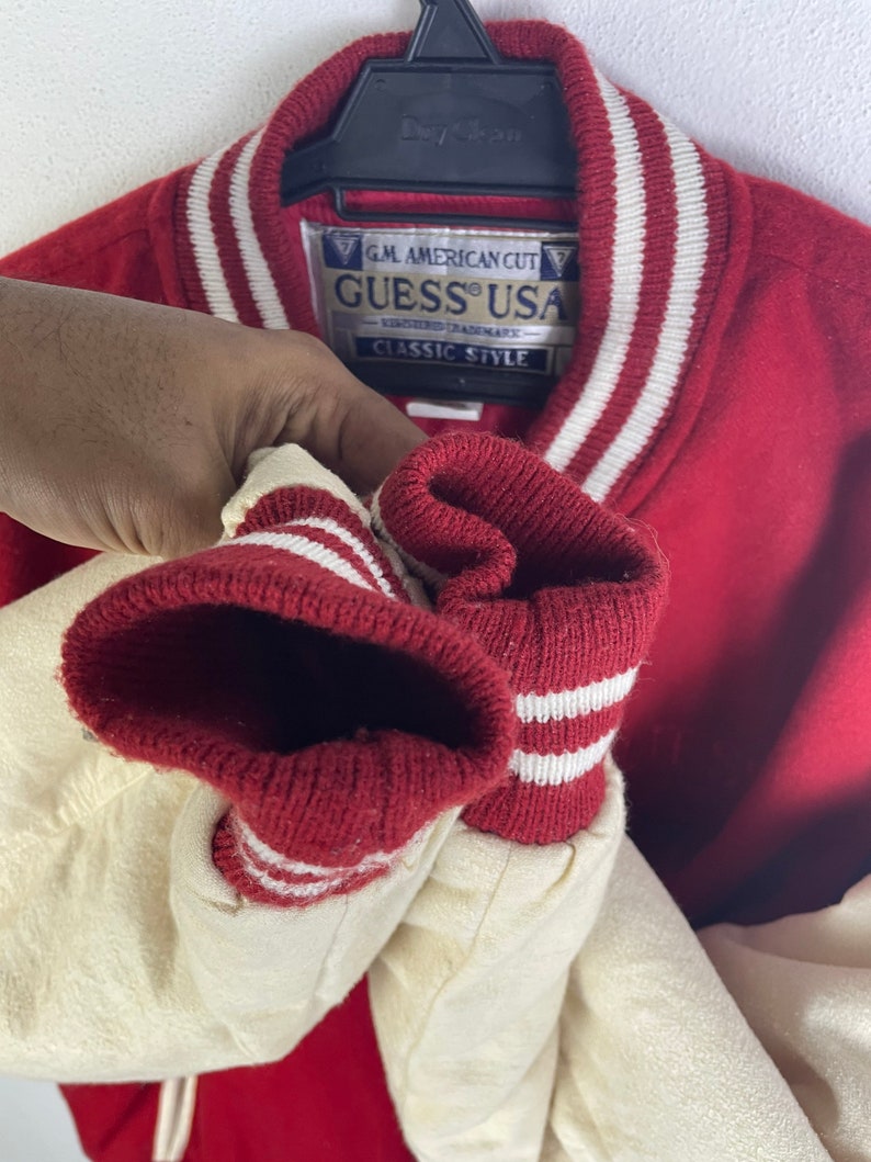 Rare Vintage 90'S Guess Varsity Jacket - Etsy