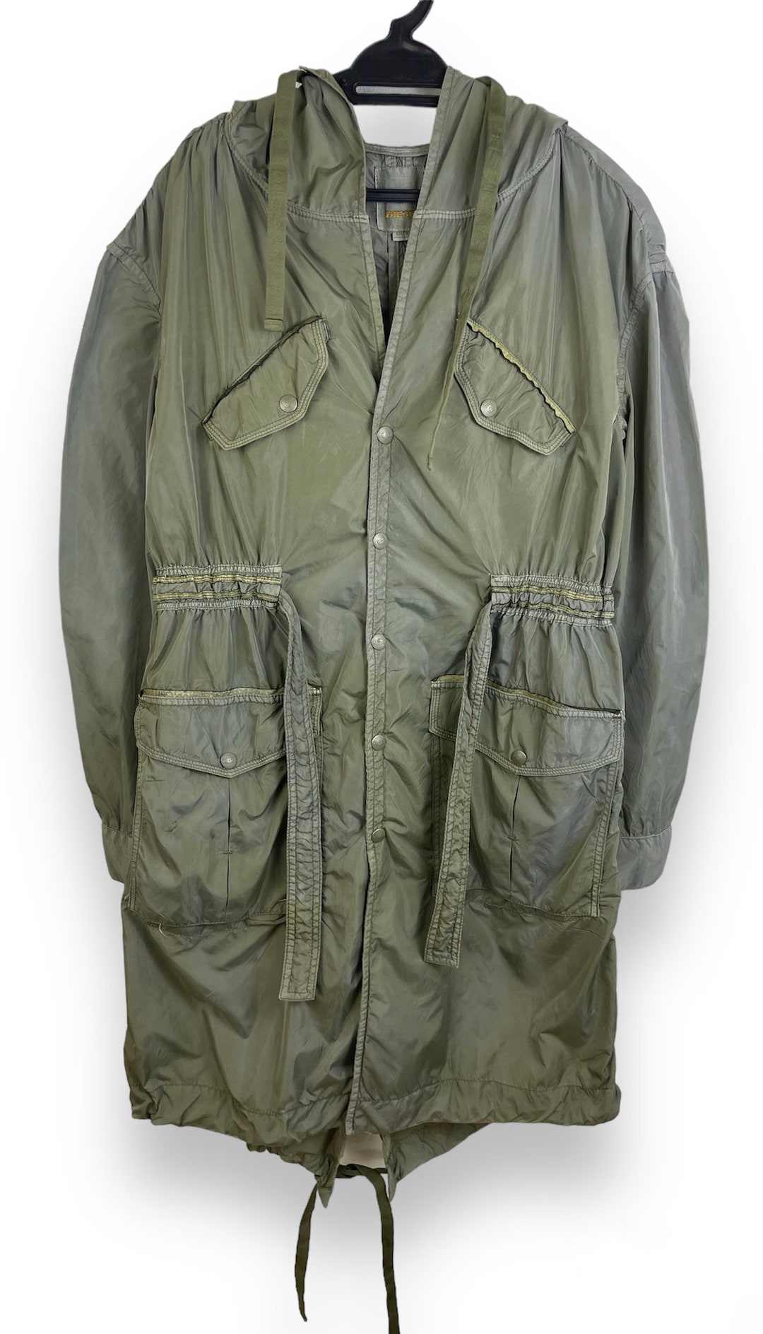 Rare Vintage Diesel Nylon Fishtail Hoodie Jacket - Etsy