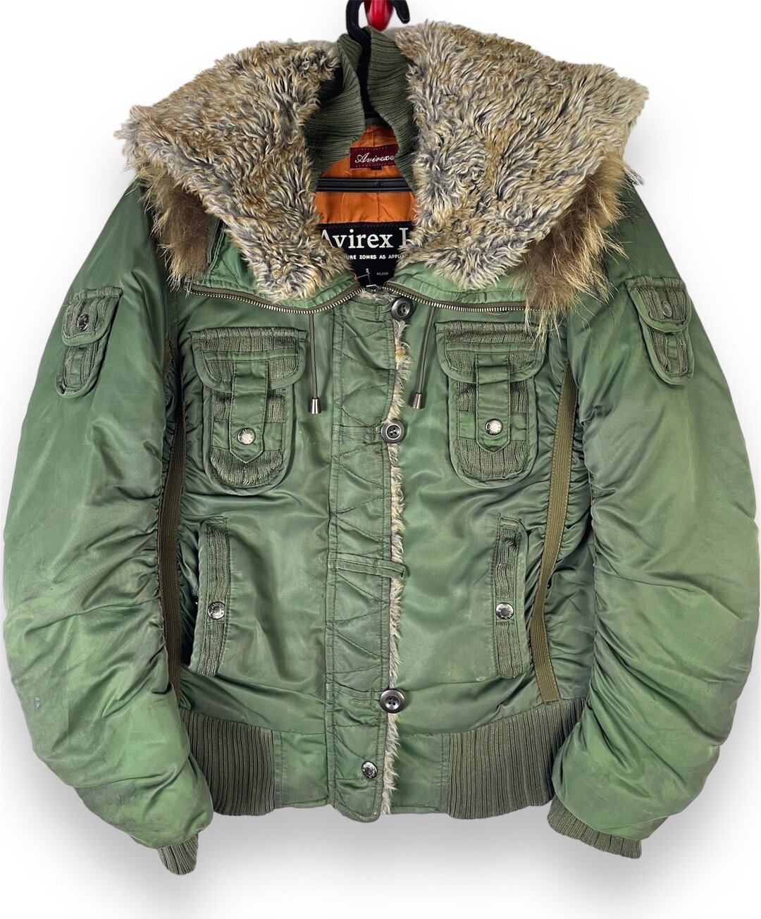 Rare Vintage Avirex Fur Line Split Hood Bomber Jacket - Etsy