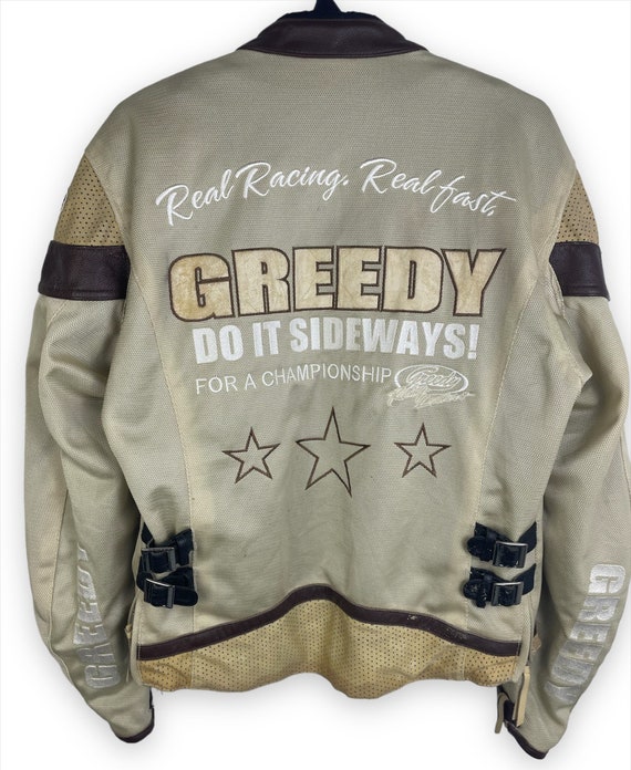 Rare Vintage Greedy Motorcycle Racing Jacket - Gem