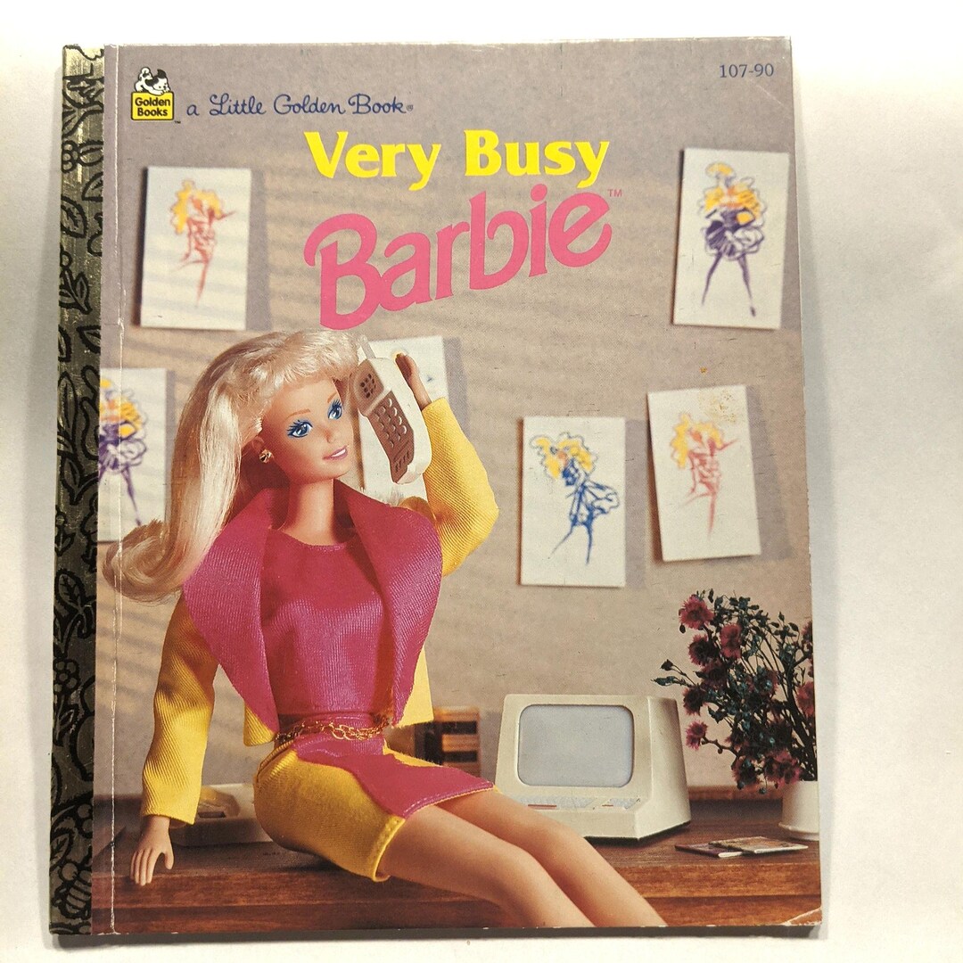 Very Busy Barbie Little Golden Book - Etsy