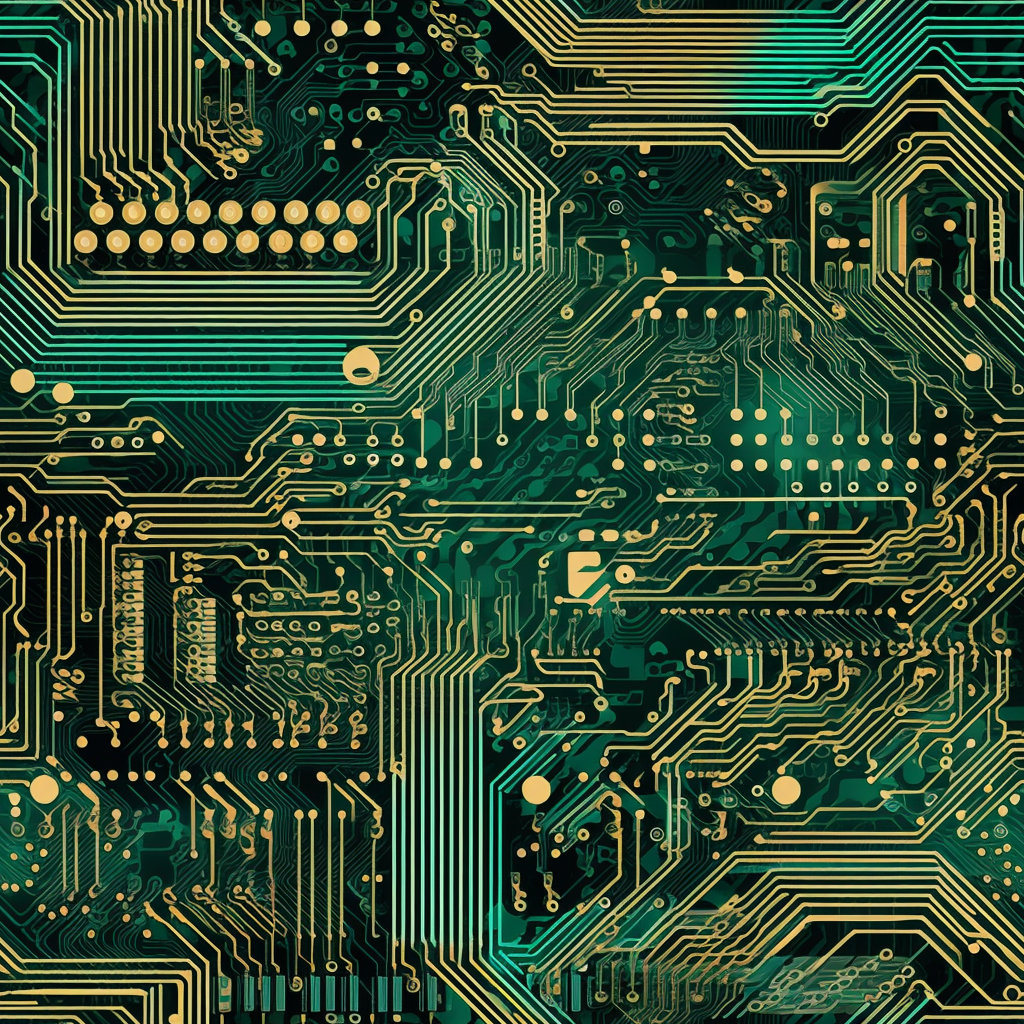 10 HQ Downloadable Digital Paper Pack - Realistic Green Circuits ...