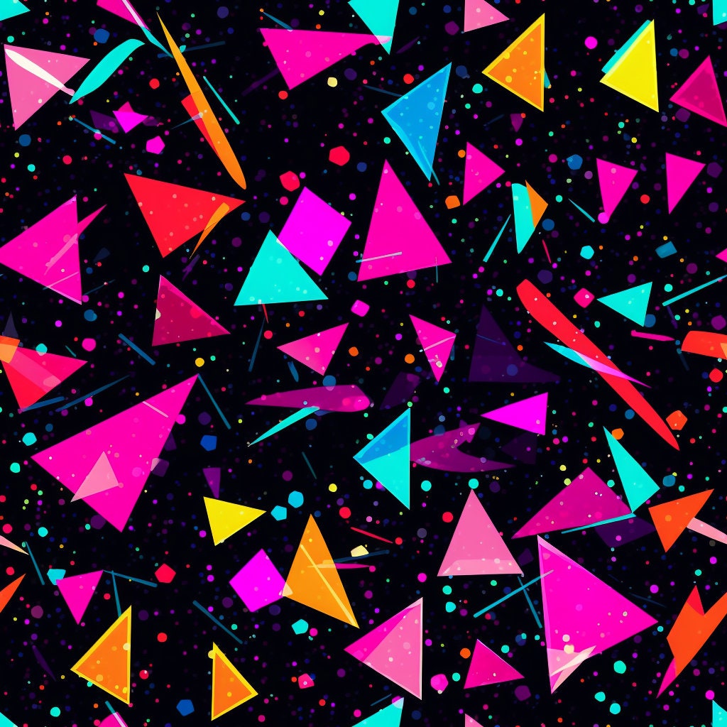 Digital Download Neon Sparkle Seamless Patterns High-quality, Vibrant ...