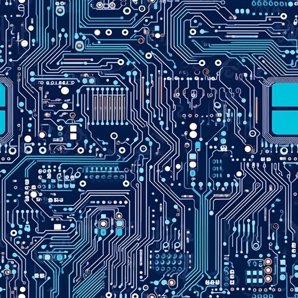 HQ 10 Seamless Circuit Board Patterns, Blue Tech-inspired Downloadable ...