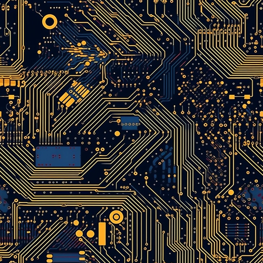 HQ 10 Seamless Circuit Board Patterns, Blue Tech-inspired Downloadable ...