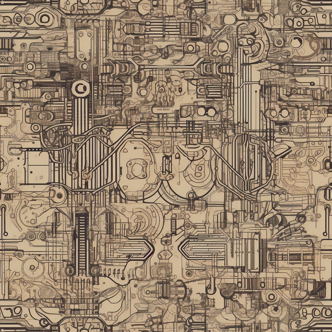 Digital Circuit Board Pattern - High-quality Downloadable Paper Pack ...