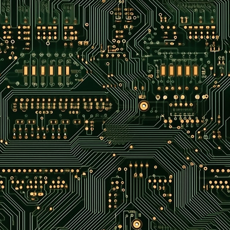 10 HQ Downloadable Digital Paper Pack Realistic Green Circuits Seamless ...