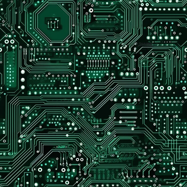 10 HQ Downloadable Digital Paper Pack - Realistic Green Circuits ...