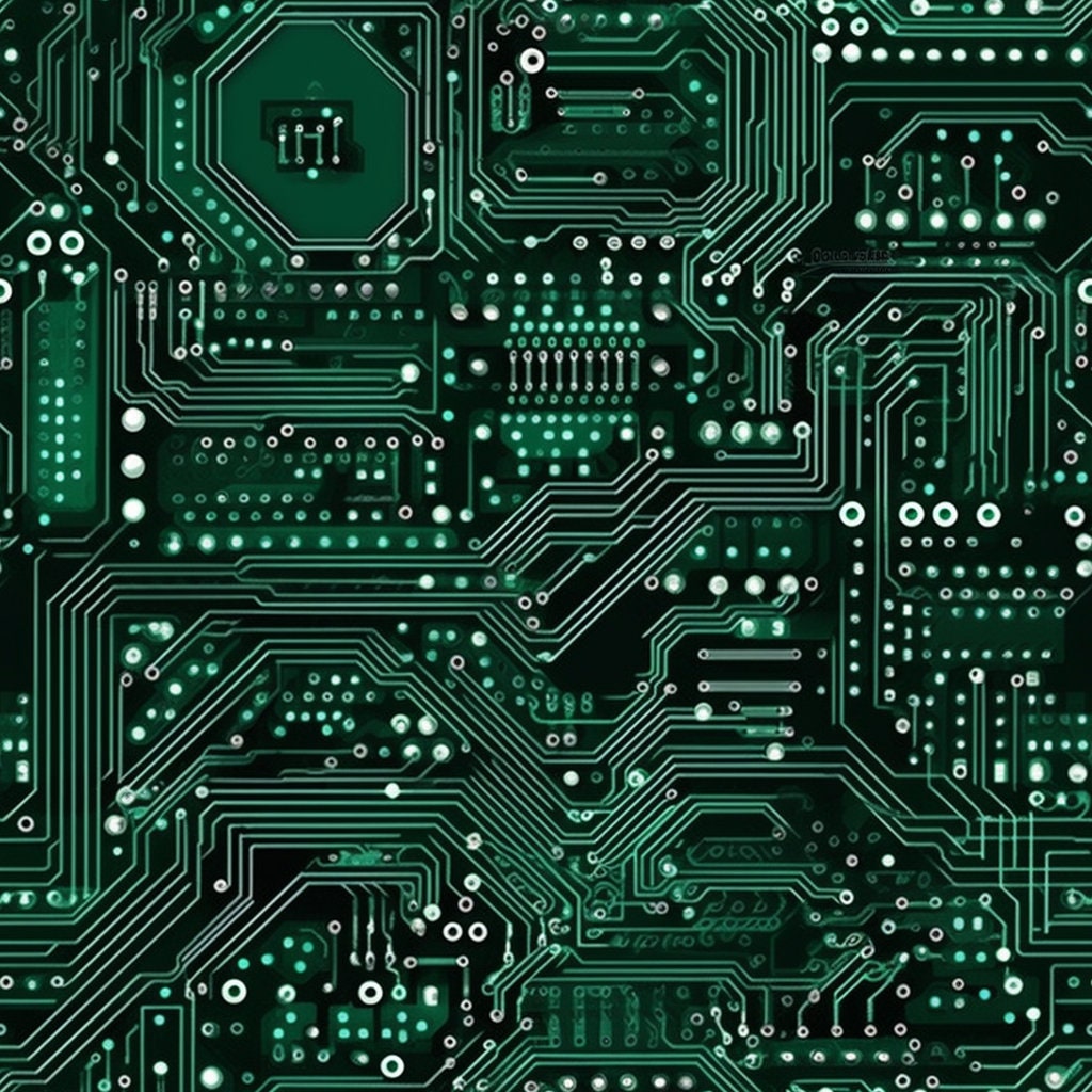 10 HQ Downloadable Digital Paper Pack - Realistic Green Circuits ...