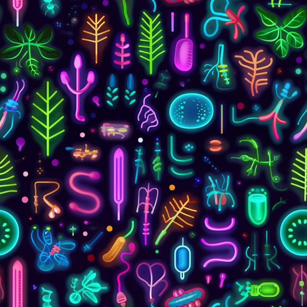 Hq Neon Circuit Board Seamless Patterns Pack 2 Unique Downloadable Paper Pack For Craft