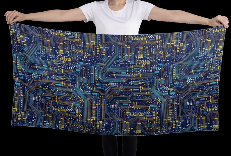 HQ 10 Seamless Circuit Board Patterns, Blue Tech-inspired Downloadable ...