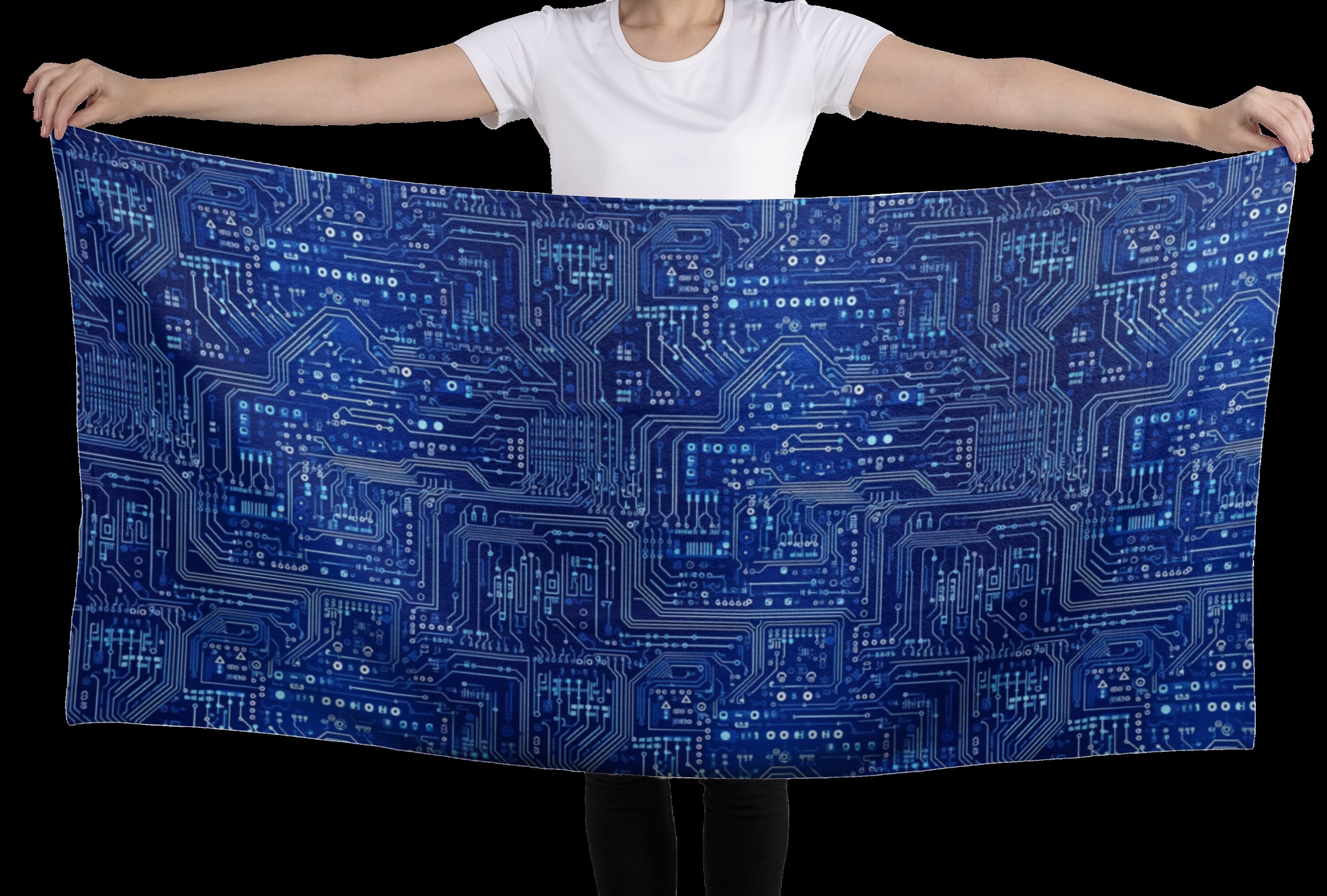 Computer Circuit Blueprints - Seamless Patterns, Digital Download - for ...