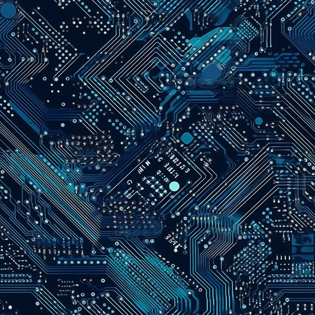 HQ 10 Seamless Circuit Board Patterns, Blue Tech-inspired Downloadable ...