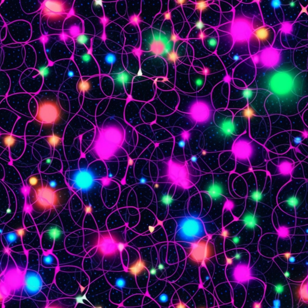 Digital Download Neon Sparkle Seamless Patterns – High-quality, Vibrant ...
