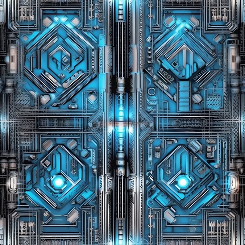 20 Blue Digital Circuit Board Pattern - Seamless Download for Your ...