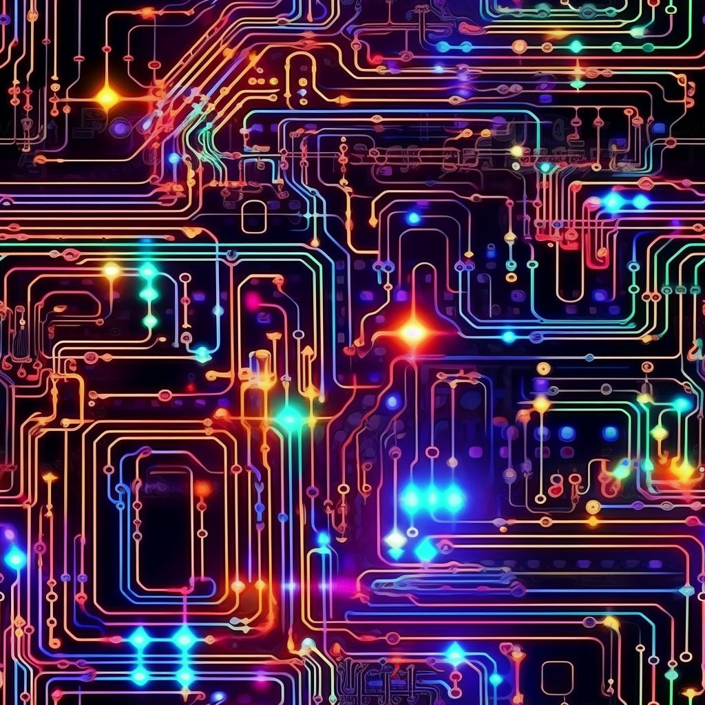 Pride Digital Paper Pack Seamless Rainbow Circuits Patterns ...