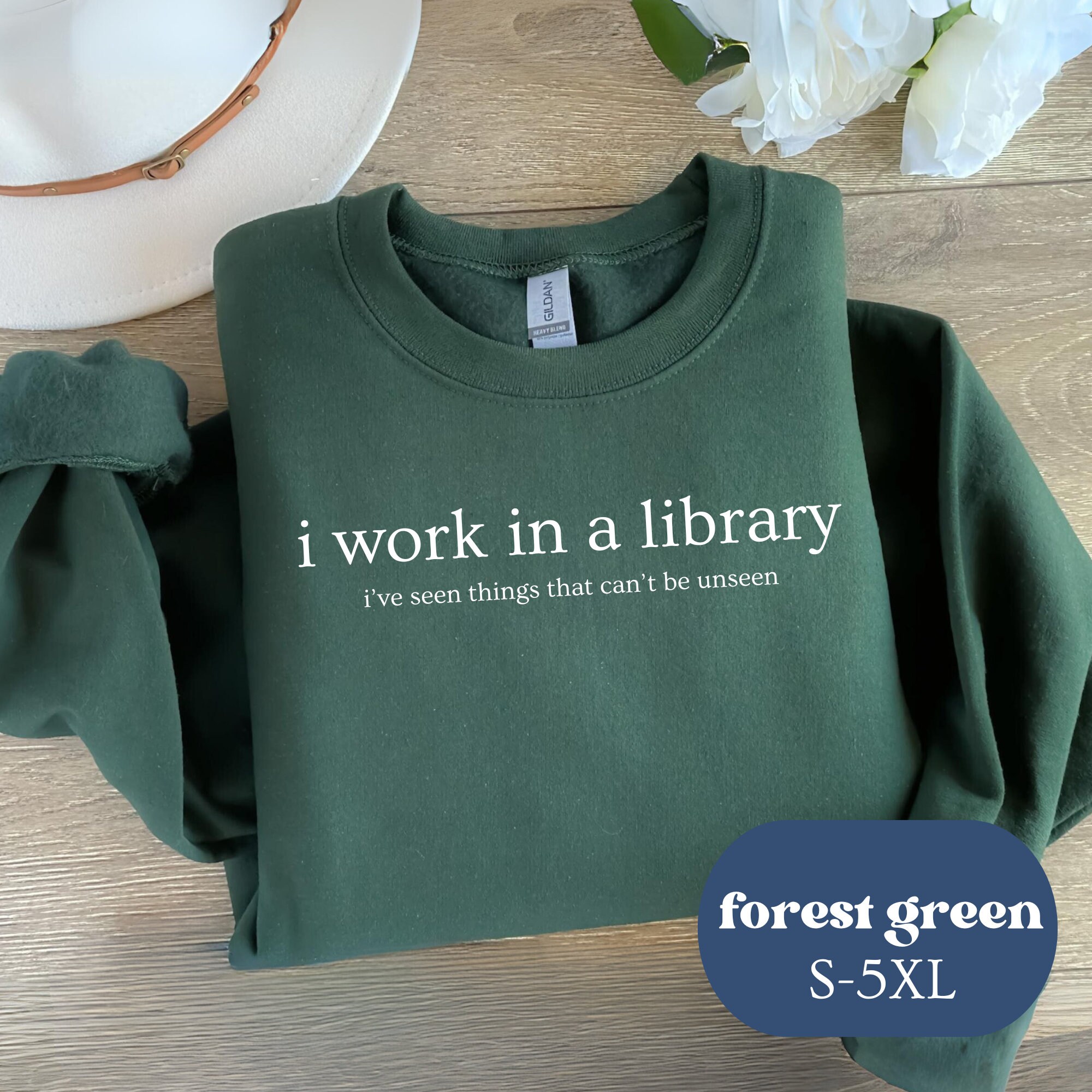 Library Sweatshirt Book Lover Gift Librarian Shirt Literature Crewneck ...