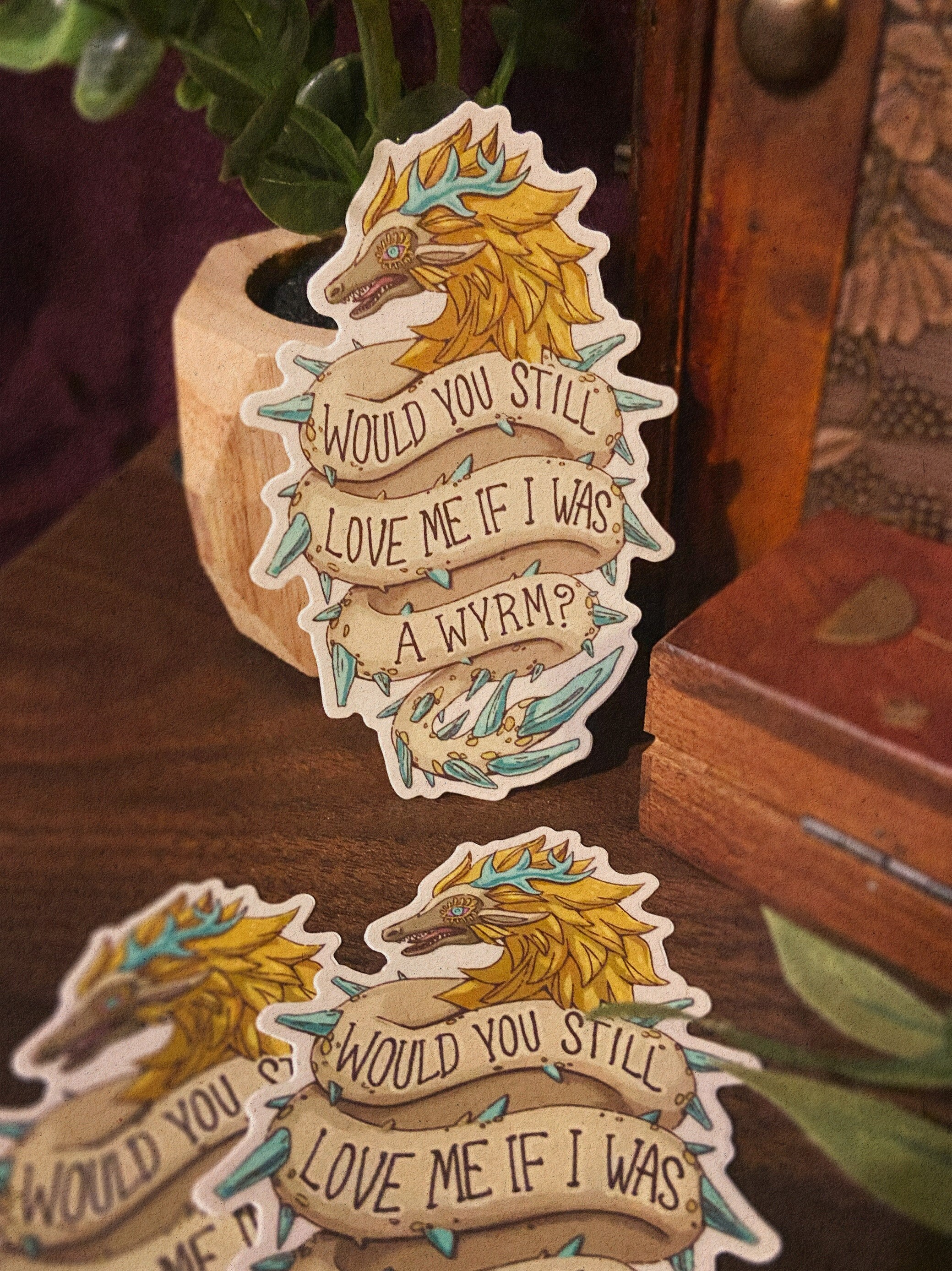 Would You Still Love Me If I Was a Wyrm Sticker - Etsy