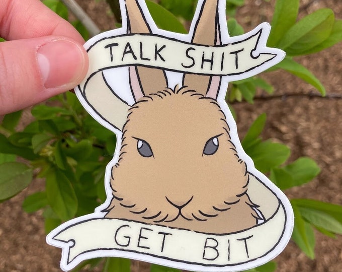 Talk Shit Get Bit / Rabbit Sass / Netherland Dwarf Light Brown Original ...