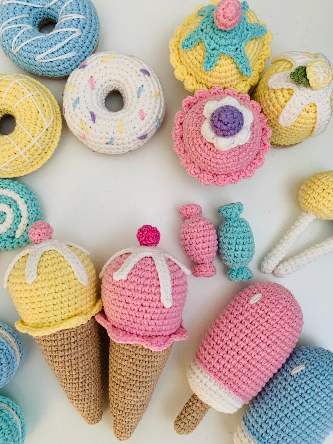 Pretend Play Amigurumi Cute Toys Gift Baby Crochet Sweets Candy Toys ...