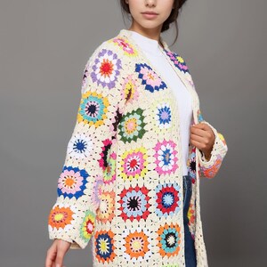 Neon Rave Women Outfit Jacket Festival Coat Women Hand Knit Wool Funky ...