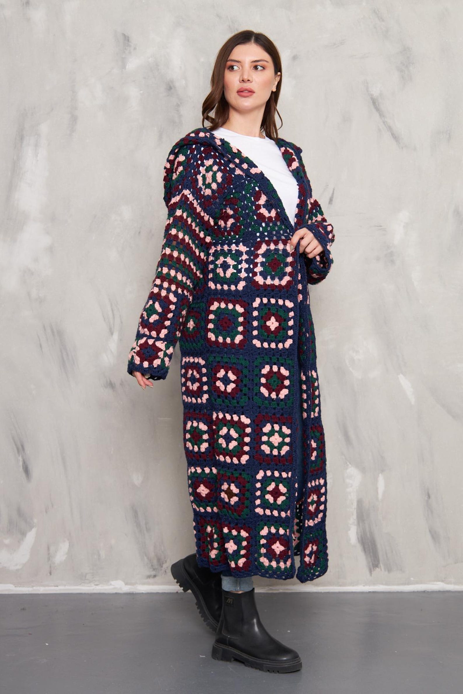 Long Boho Winter Coat Maxi Cardigan Jacket Oversize Winter Coat Boho ...