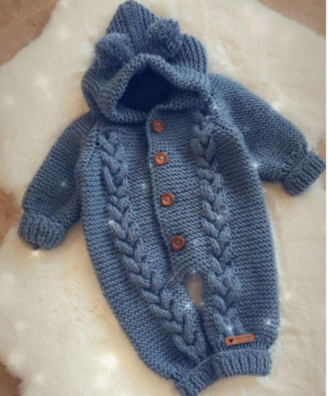 Blue Knit Romper Blue Romper Baby Blue Romper Newborn - Etsy