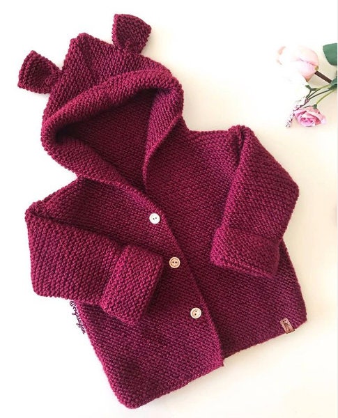 Hand Knit Baby Sweater Toddler Gift Newborn Gift Cotton - Etsy