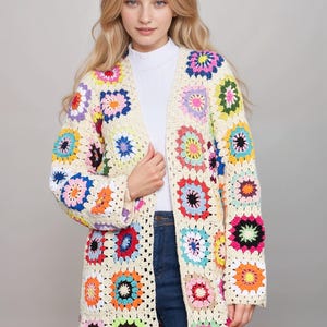 Neon Rave Women Outfit Jacket Festival Coat Women Hand Knit Wool Funky ...