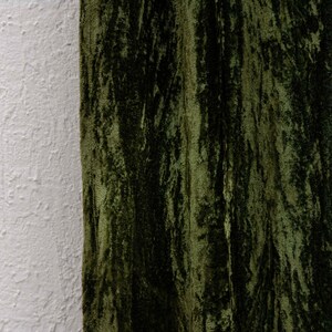 Olive Green Velvet Curtain Custom Window Curtain Panels Blackout ...