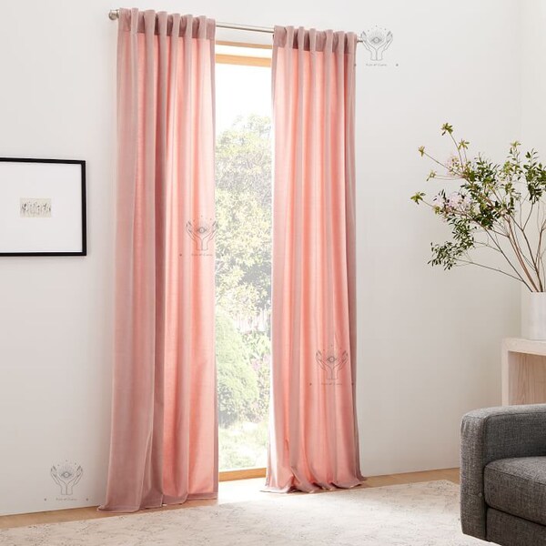 Dusty Rose Curtains - Etsy