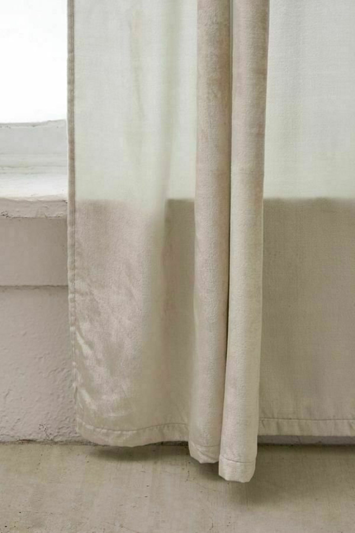 White Luxury Velvet Curtain Velvet Curtain Bohemian Window - Etsy