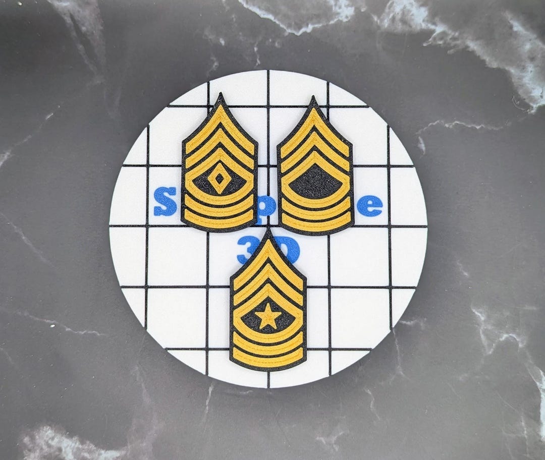 U.S. Army Enlisted Rank Magnet – 3D Printed PLA - Etsy