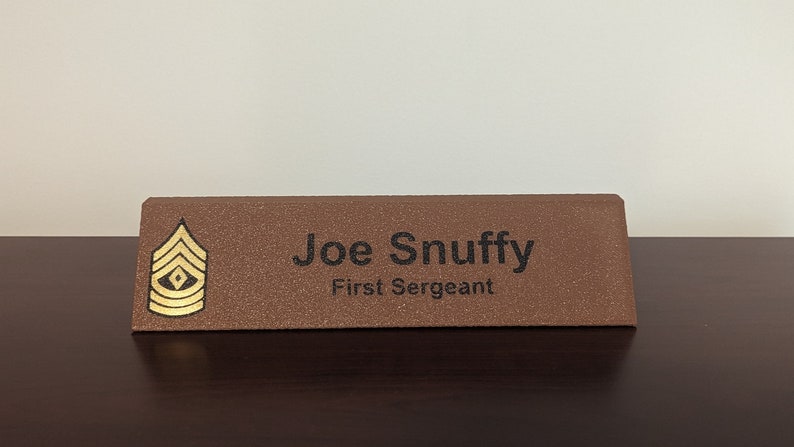 Army Enlisted Desk Name Plate - Etsy