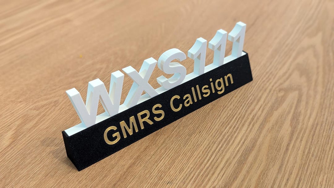 Custom HAM/GMRS Desk Sign - Etsy