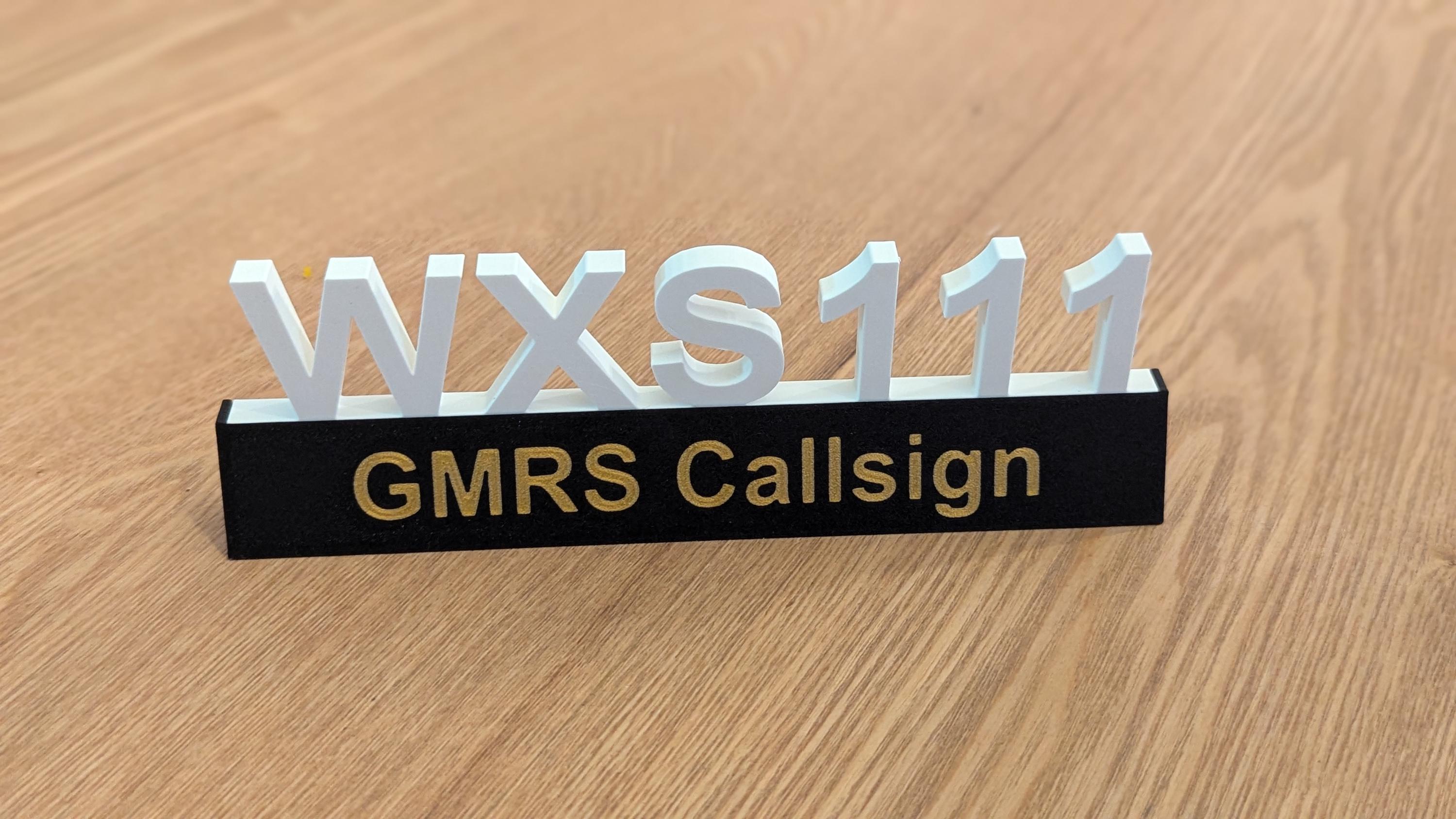 Custom HAM/GMRS Desk Sign - Etsy