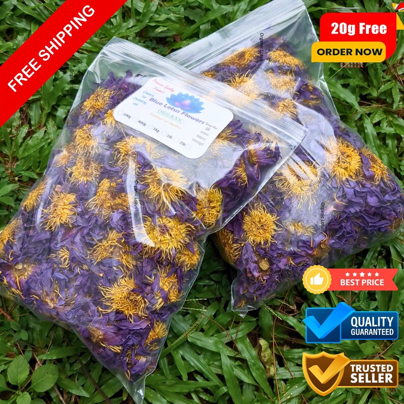 Blue Lotus Flower | Premium Quality Pure Organic Dried Flowers | Blue ...
