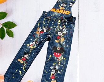 Mickey Overalls - Etsy