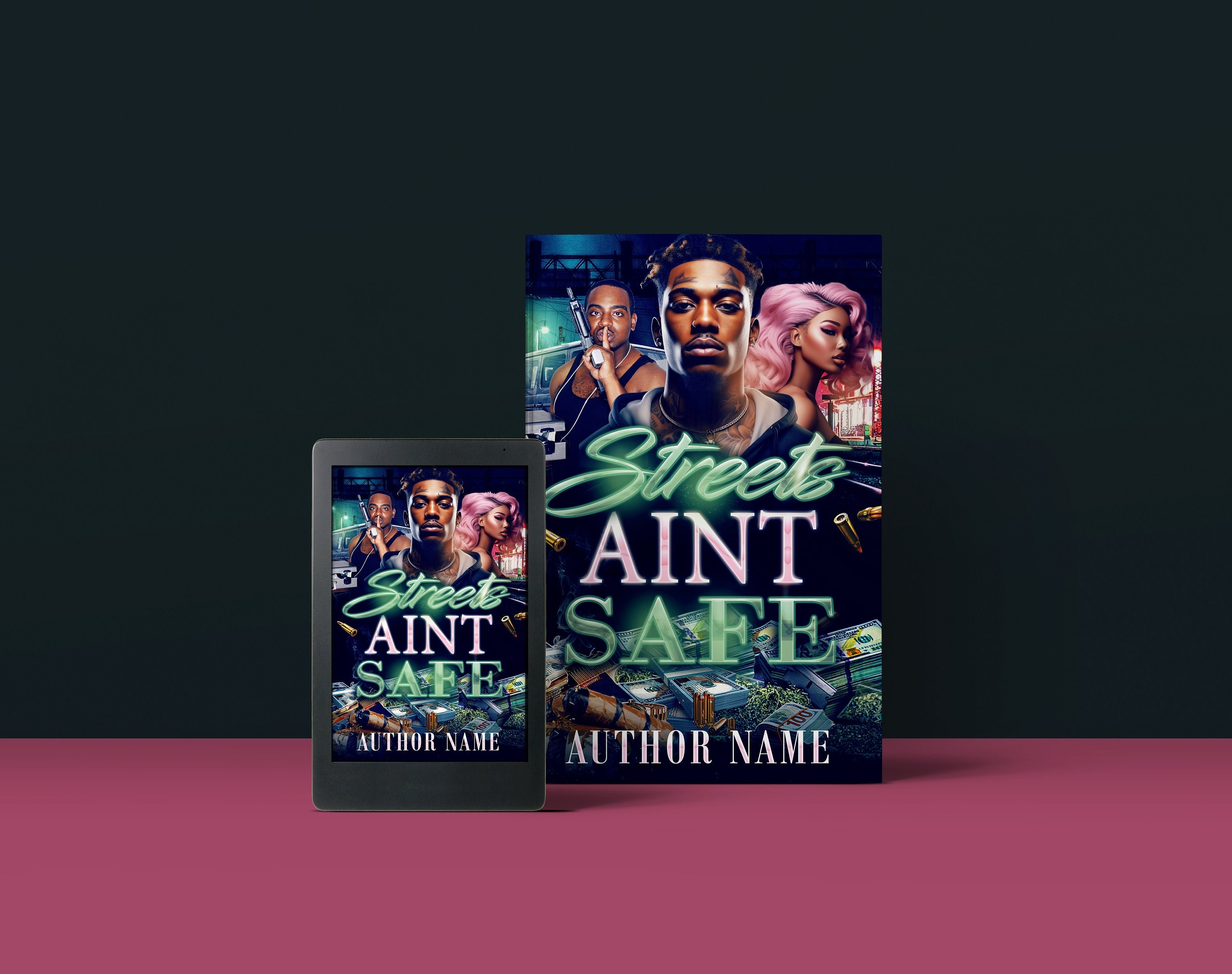 Streets Aint Safe Urban Fiction Style Pre-made Book Cover | Urban ...