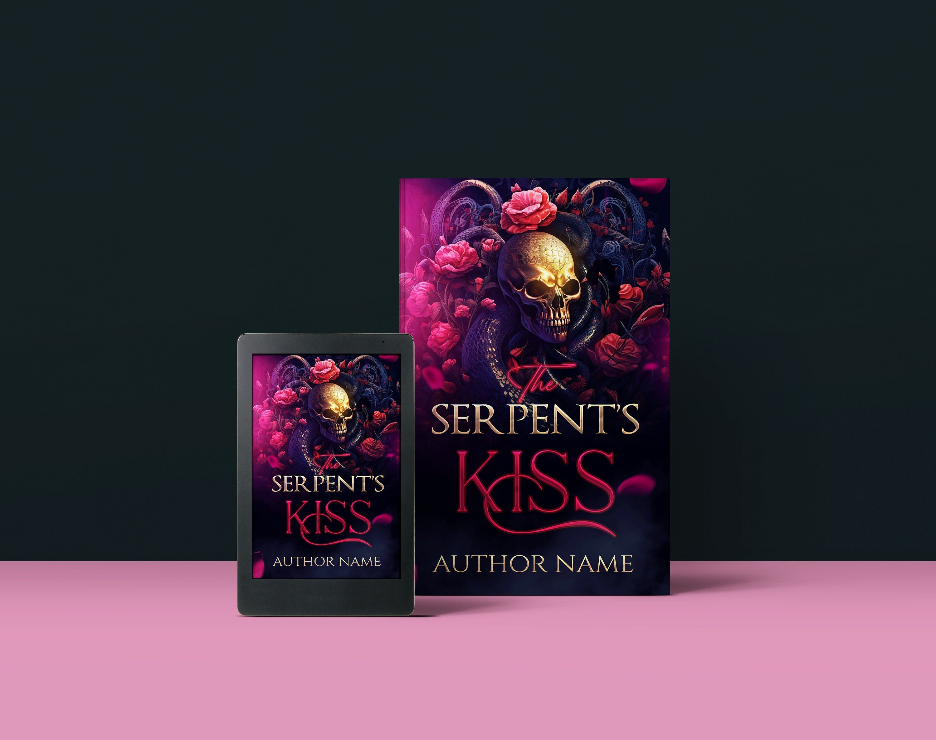 The Serpent's Kiss Pre-made Book Cover for Fantasy | Horror | Thriller ...